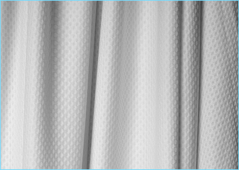 75D White 100% Polyester Mesh Football Jersey Fabric / Dri Fit Fabric 1.8m * 145gsm