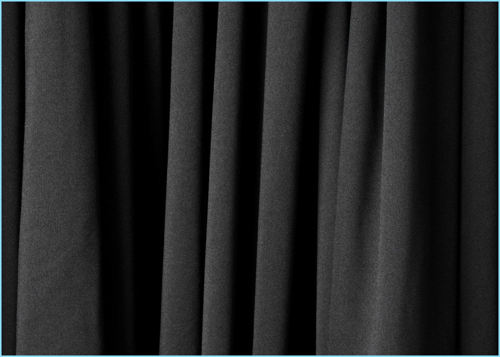 Black 100% Polyester Material Balckout Curtain Fabric / Knitted Microfiber Brushed Fabric