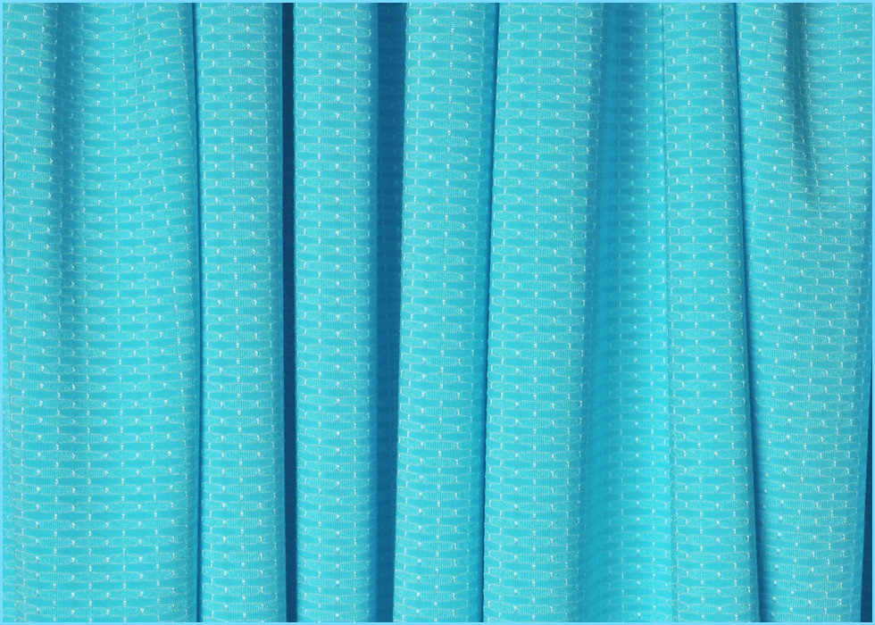Custom Jade Brick Jacquard Sports Clothing Material 4 Way Stretch Lycra Weft Knitting