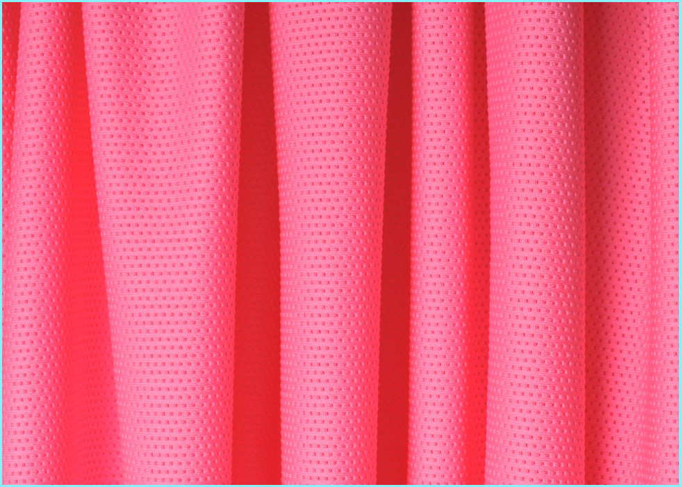 Pink 4 Way Customized Polyester Spandex Stretch Mesh Fabric for Outdoor Cloth , Interlining