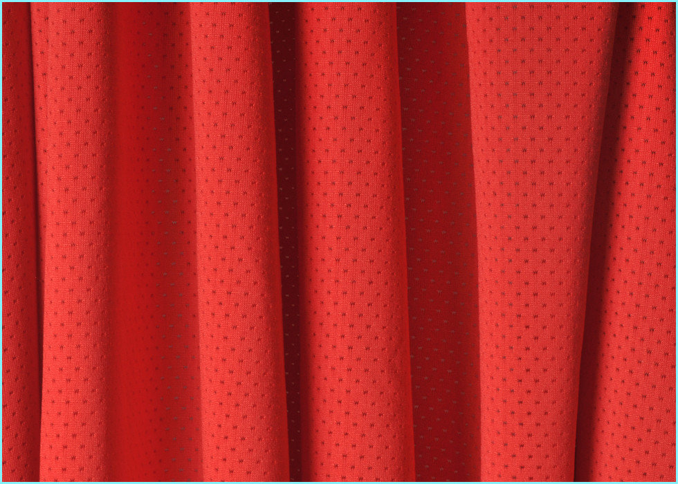 Bright Red Quick Dry Mesh Dri Fit Fabric Sportswear Fabrics for Garment 1.5m * 160gsm