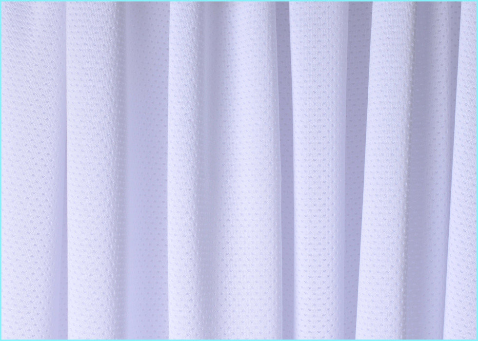 White Fish Design Polyester Soft Mesh Dri Fit Fabric Quick Dry and Tear-Resistant