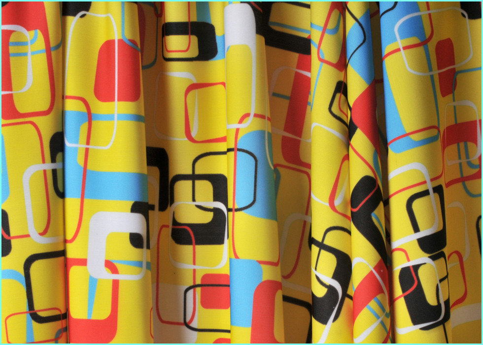 1.5m X 220gsm Warp Knitting 4 Way Stretch Geometric Pattern Spandex Fabric