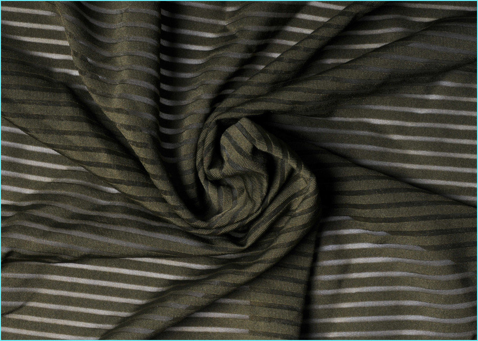 Breathable Sports Clothing Fabric Stripe Polyester Nylon Blend Spandex