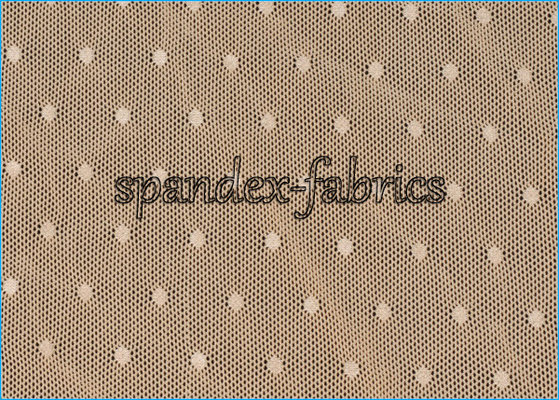Nude Jacquard Nylon Spandex Mesh Lace Fabric Dot Design Warp Knitting