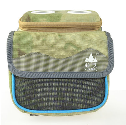 Green Waterproof speaker bag  two side pockets  Decorative pattern TD-02