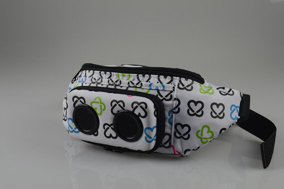 Waterproof Outdoor Bicycle Speaker Bag White And Pattern  B-26