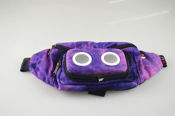 Y-02 Waist Speaker bag Violet surface  with headset , Running Waist Bag