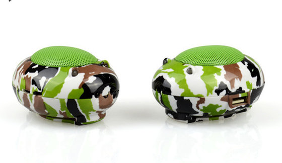 Green Portable Loudspeaker , Mini Portable Speaker 20HZ - 20K HZ T-09
