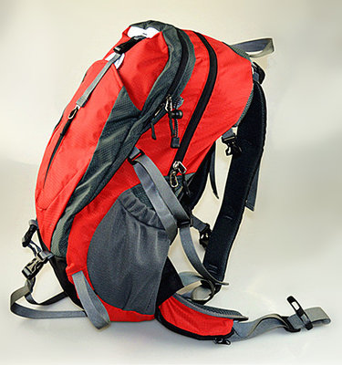 Red Waterproof speaker bag  , Backpack With Speakers QI-01 ROHS / SGS