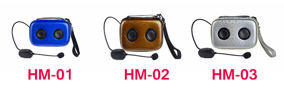 Deep Blue MP3 Speaker Bag  17cm x 11cm x 6cm for tour guide HM-01