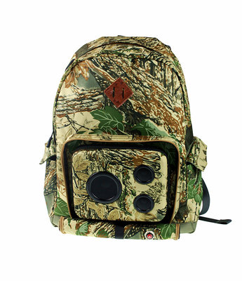 Jungle Camouflage Speaker backpack , bluetooth mp3 bag with speaker  QB-01