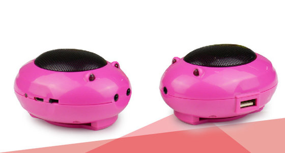 3W Portable mini bluetooth speakers rose red  3.35 inch X 2.56 inch X 2.17 inch T04