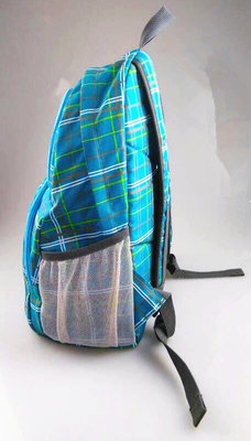 Deep Cyan Speakers Backpack double bags with lattice fringes  X-04