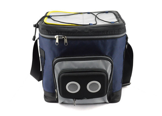 600D Nylon Speaker Cooler Bag With Radio , Picnic Lunch Bags With TF Card