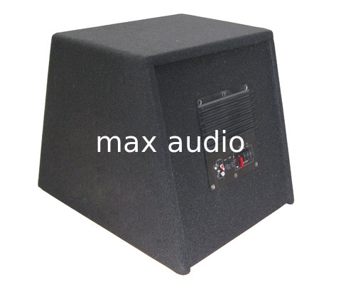 Slim Powered Subwoofer Car , Powered Car Speakers 10 Inch Black