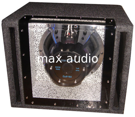 Single Bandpass Car Subwoofer Enclosure Plexi Glass Front Window