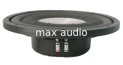 Black Santin Metal Frame Slim 12 Inch Subwoofer , Slim Subwoofer For Car