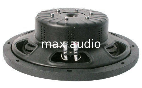 Black Santin Metal Frame Slim 12 Inch Subwoofer , Slim Subwoofer For Car