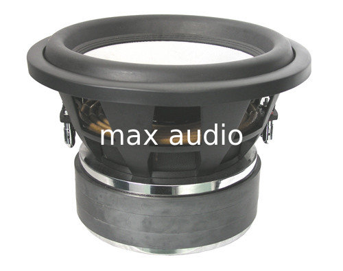 Black Aluminum Frame SPL Car Subwoofers Deep Bass Dual 2 OHM Impedance
