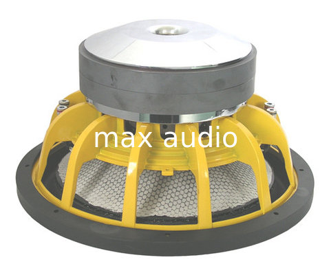Yellow High Power Competition Car Subwoofers Dual 1 OHM 12 Inch
