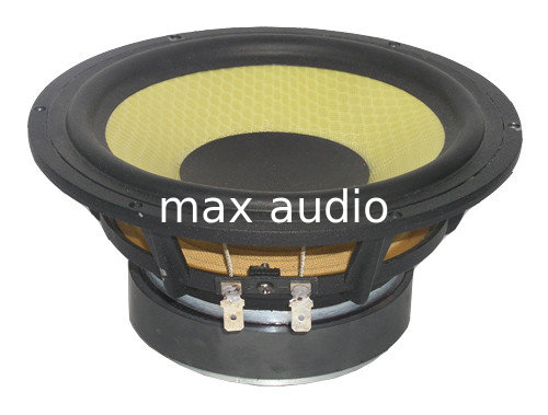 Yellow Twin Terminals Mid Range Speakers Heavy Motor Structure