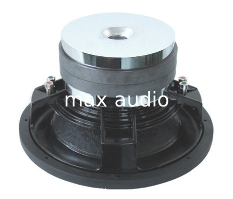 Black Aluminum Frame Powered Car Speakers Chromed Washer T - Plate