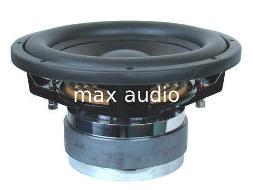 Black Aluminum Frame Powered Car Speakers Chromed Washer T - Plate