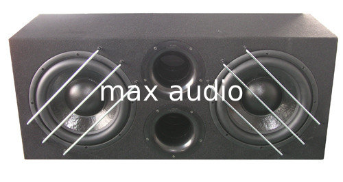 Chromed Metal Bar Car Subwoofer Enclosure 12 Inch Bass Reflex Box