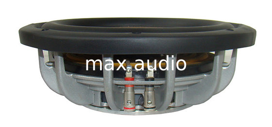 Non - Pressed Paper Cone Car Slim Subwoofer With Silver Santin Metal Frame