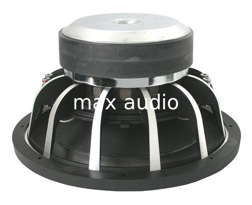 Dual 2 OHM 12 Inch Car Audio Subwoofer Dimond - cut Frame Chromed T Plate