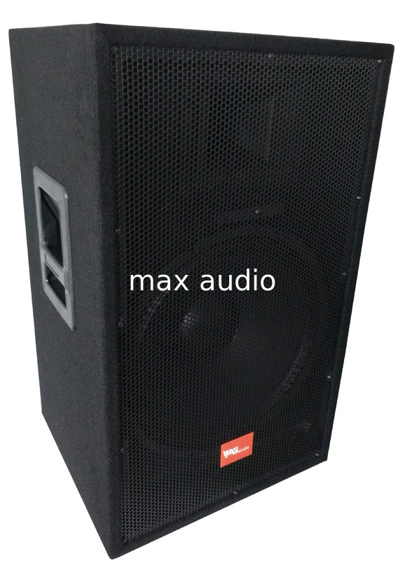 Professional audio system, PA speaker, 2-way 15" speaker system, black carpet finishing, ABS plastic handle