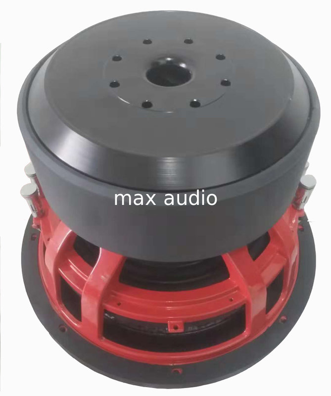 subwoofer with triple magnet dual voice coil, high roll foam surround, non-pressed paper cone