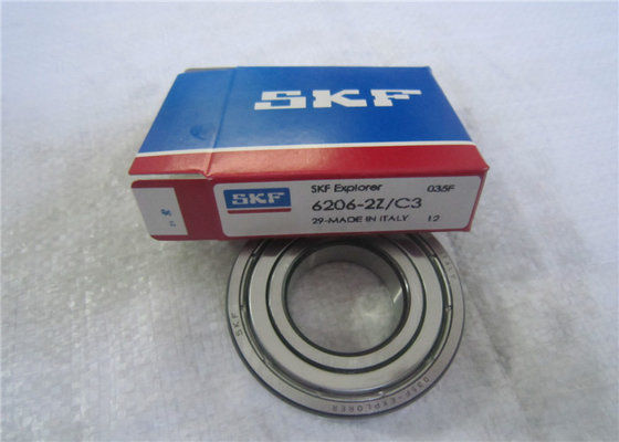 Shielded Deep Groove Sealed Ball Bearing 6206-2Z C3 With Locating Snap Rings