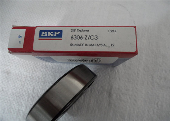 Rodamiento de bolitas radial del surco profundo del acero de carbono 6306-2Z con el sello del metal, ABEC7