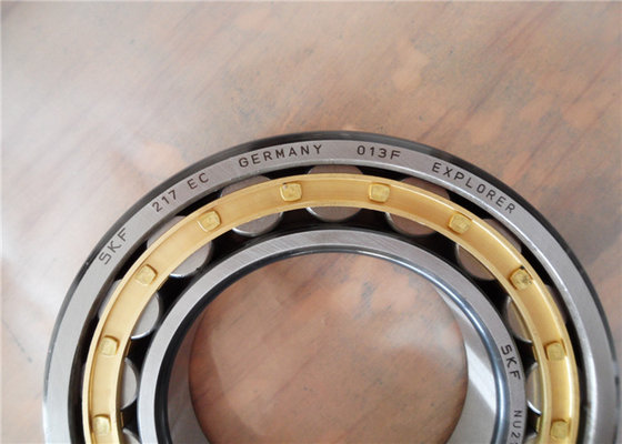 Single Row ABEC1 Cylindrical Roller Bearing Nu 217 Ecm / C3 For Rolling Mill