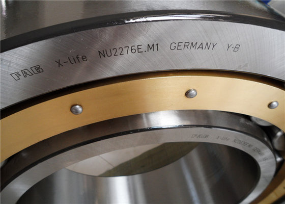 Low Noise Cylindrical Roller Bearing C5 For Electric Motor , Brass Cage