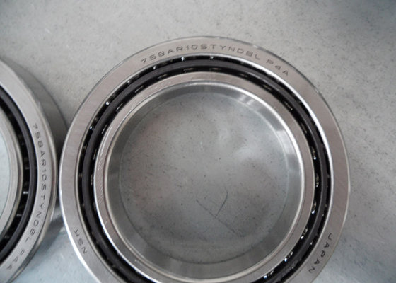 Single Row Angular Contact Ball Bearing Abec9 , Brass Cage And Chrome Steel