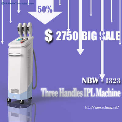 big promotion three handles ipl laser hair removal beauty for wrinkles，acne