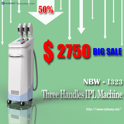 big promotion three handles IPL beauty hair removal beauty machines for wrinkles and acne