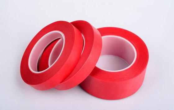 Red Pet Composite Crepe Paper Masking Tape For High Temperature Resistant