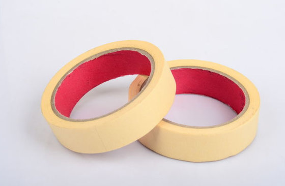 Yellow Crepe Paper Automotive Masking Tape , Different Types Of Masking Tape