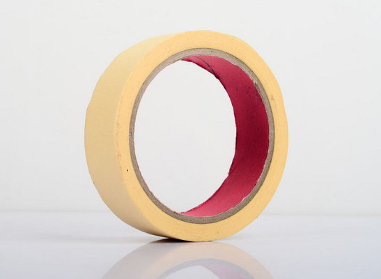 Yellow Crepe Paper Automotive Masking Tape , Different Types Of Masking Tape