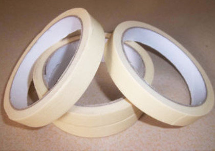 130 Degree High Temp Masking Tape Resisting Pressure Senstive , Coloured Masking Tape