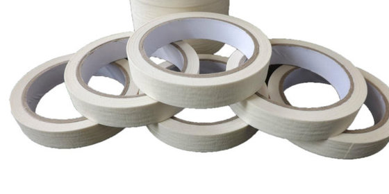 Acrylic Adhesion Crepe Paper Masking Tape 150um Thickness , Thin Masking Tape