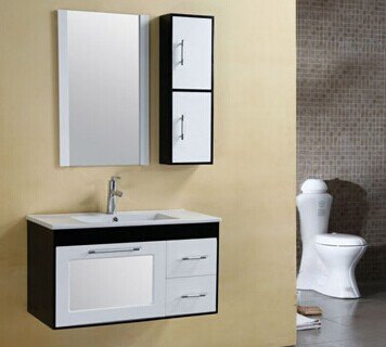 China hot sale bathroom cabinet,High glossy PVC bathroom cabinet,wall mounted vanity supplier
