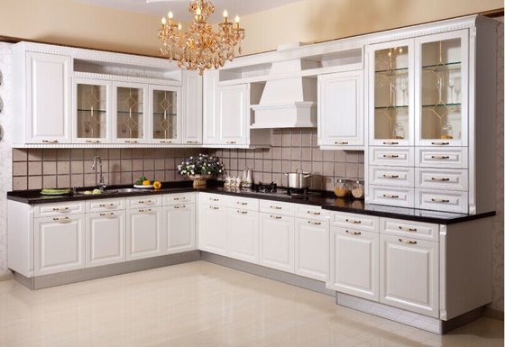 China Matt PVC door kitchen cabinet supplier