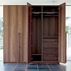 China wood grain MFC wardrobe supplier