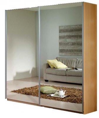 China Mirror  door wardrobe supplier