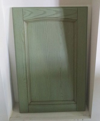 China Oak solid wood door panel，top Arc kitchen cabinet door,country style cabinet door supplier